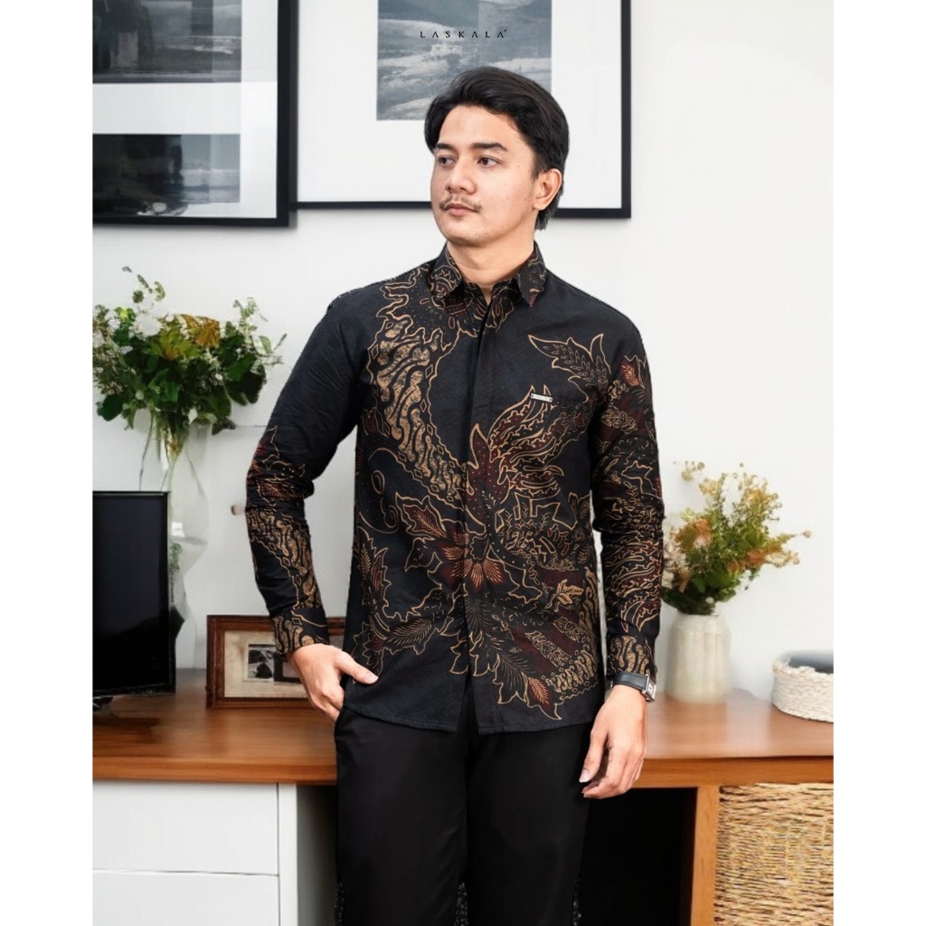 Jual Laskala Batik Premium Fusena Kemeja Batik Pria Slimfit Lengan ...