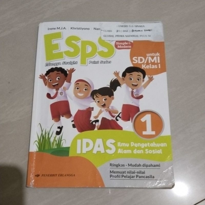 Jual BUKU ORI BUKU ESPS IPAS KELAS 1 SD PENERBIT ERLANGGA KURIKULUM MERDEKA | Shopee Indonesia