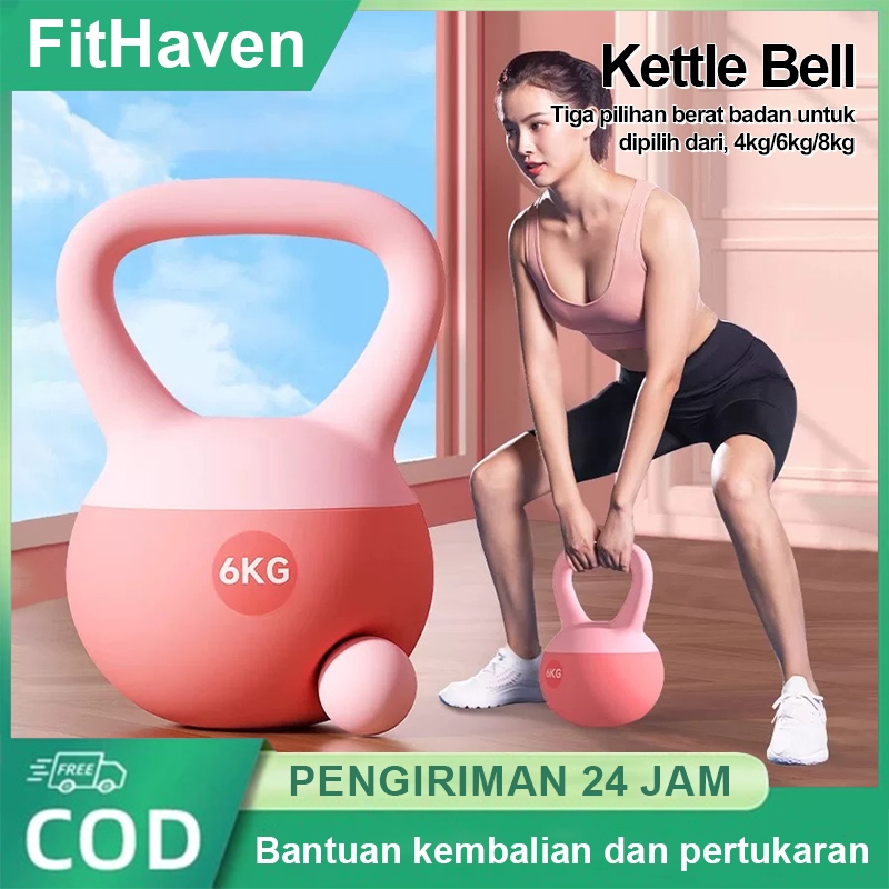 Jual mexramso - Kettlebell Lunak 4/6/8KG lembut dumbbell wanitadumbel Kebugaran Rumah latihan ...