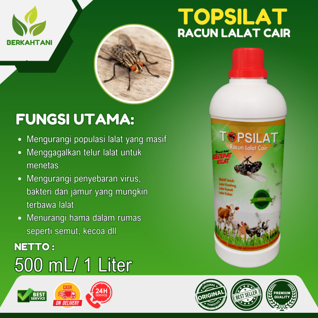 Jual Topsilat 500 ml Pengendali Hama Lalat Rumah dan Lalat Kandang ...