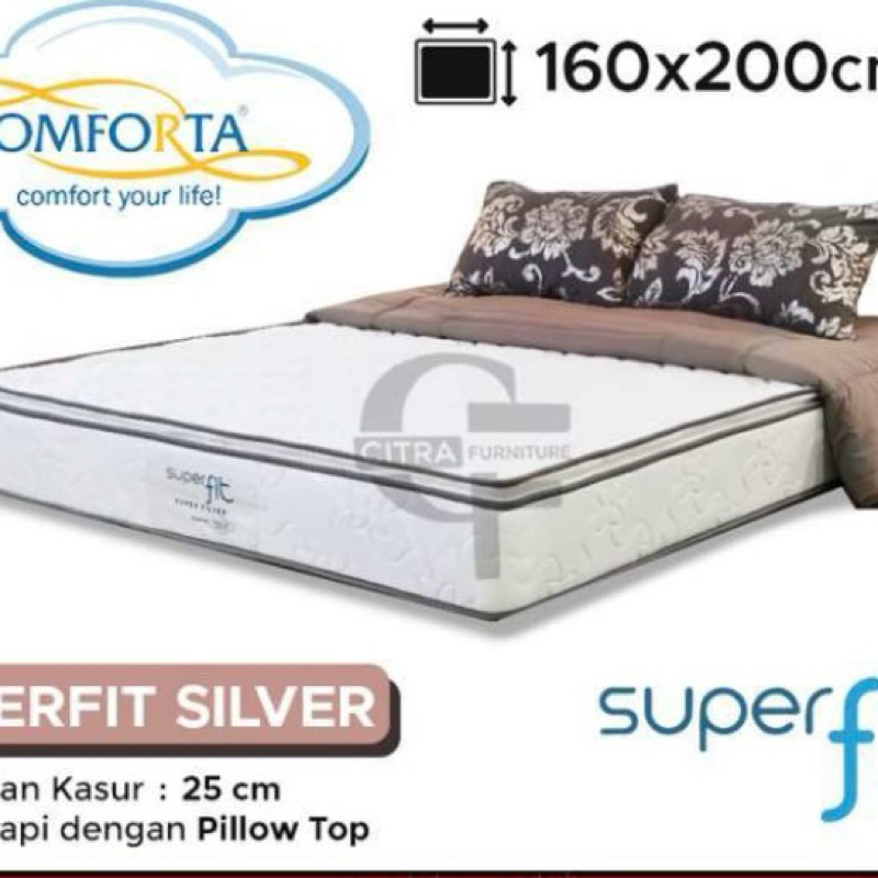 Jual Comforta Spring bed Super Fit Silver 160 x 200 | Shopee Indonesia