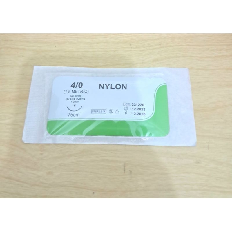 Jual Dental Nylon 4/0 Benang+Jarum Suturing Implant/Open Flap ...