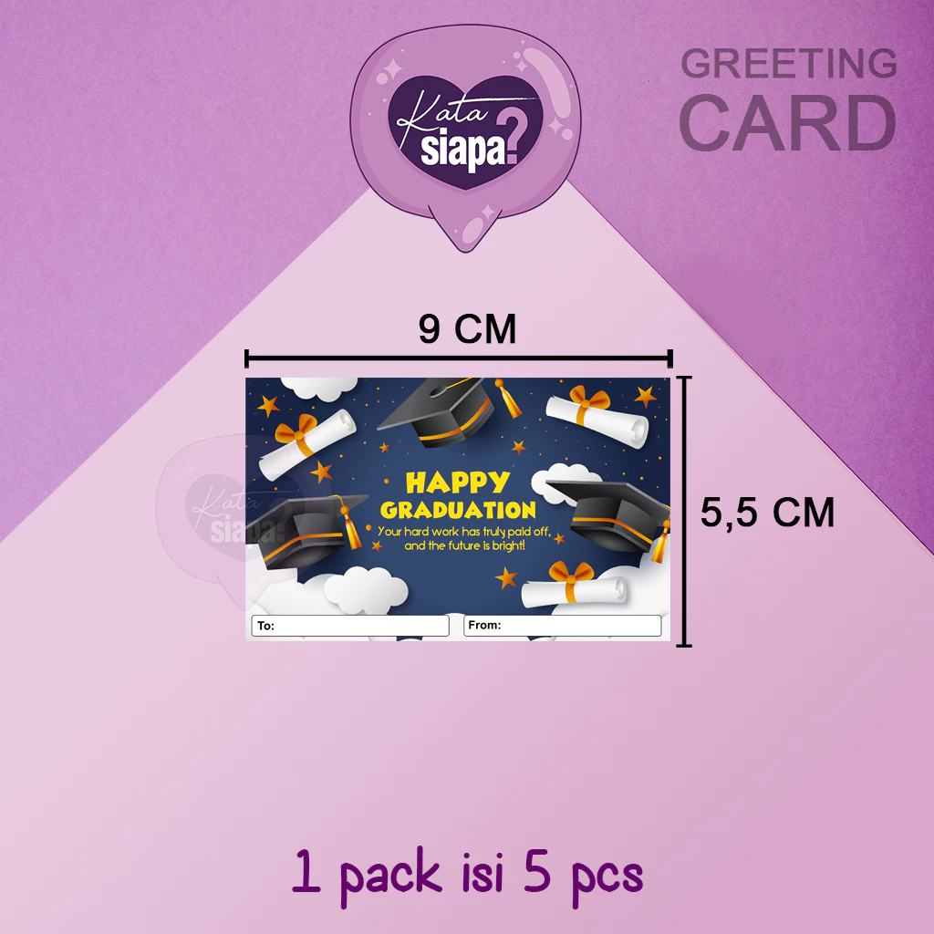 Jual (5pcs) Kartu Ucapan happy graduation Greeting Card - Gift Card ...