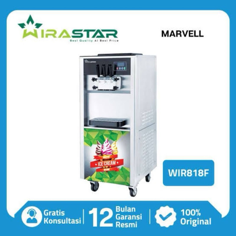 Jual MESIN ES KRIM WIRASTAR WIR 818F SOFT ICE CREAM 3 TUAS STANDING ORIGINAL | Shopee Indonesia