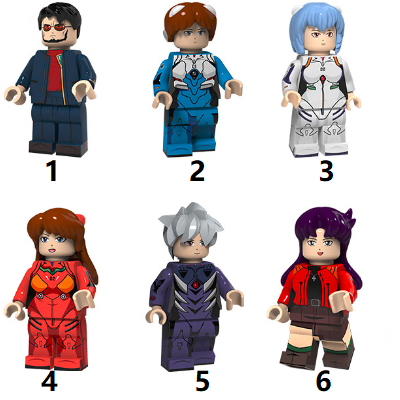 Jual Evangelion Gendo Rei Shinji Asuka Kaworu Mari Misato Action Mini ...