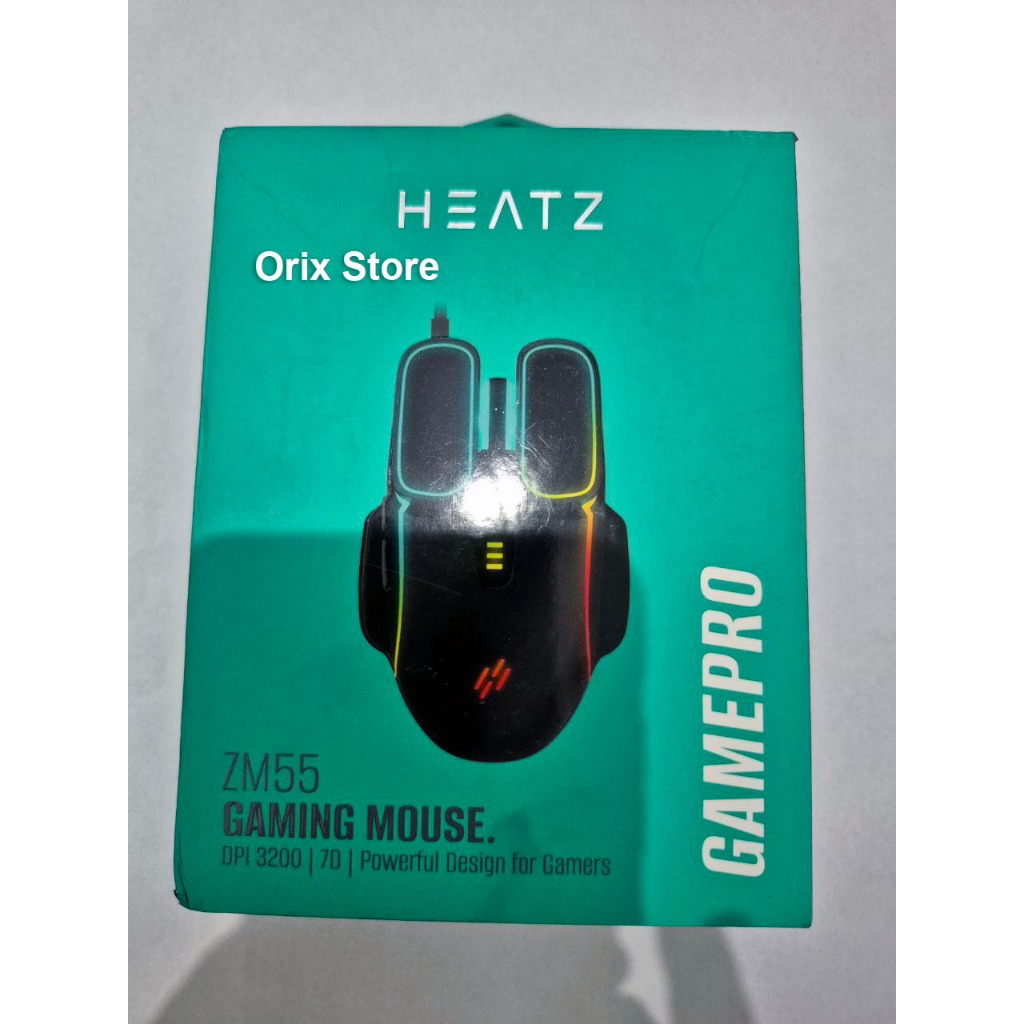 Jual Mouse Gaming Heatz ZM55 3200 DPI Matte Black RGB Backlight High ...