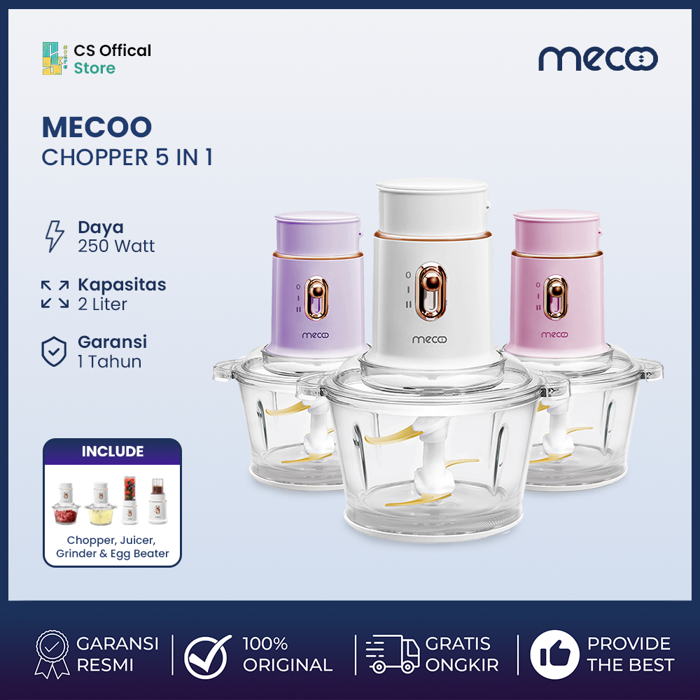 Jual MECOO Most Aesthetic 5 in 1 Antibacterial Odorless Chopper 250 Low ...