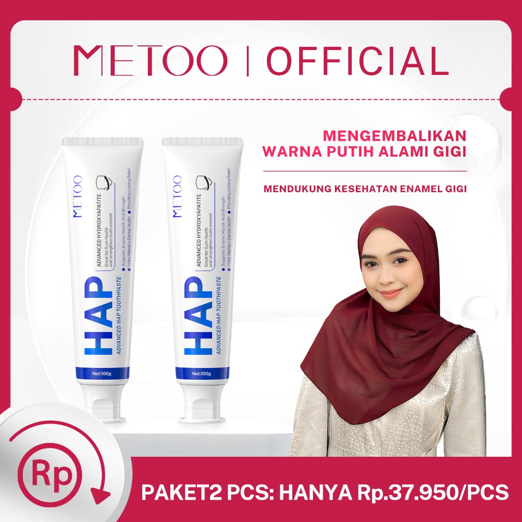 Jual [BPOM]METOO Advanced HAP Toothpaste 2*100g -Hydroxyapatite / Gigi ...