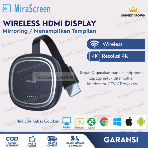 Jual MiraScreen G20 TV Stick 5Ghz Video 4K Full HDMI Wireless WiFi ...