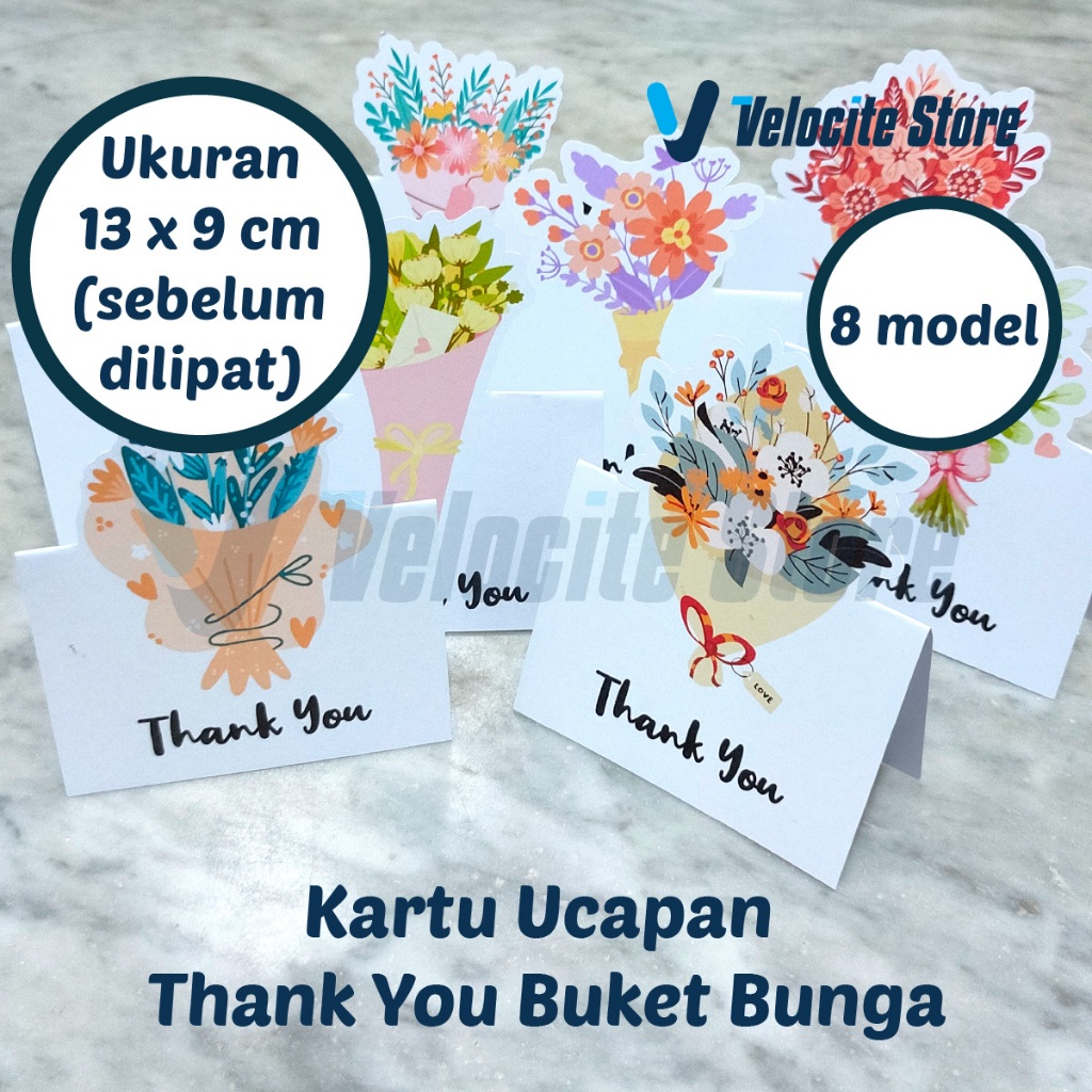 Jual Kartu Ucapan/Greeting Card/Kartu Ucapan Buket Bunga/Kartu Ucapan ...