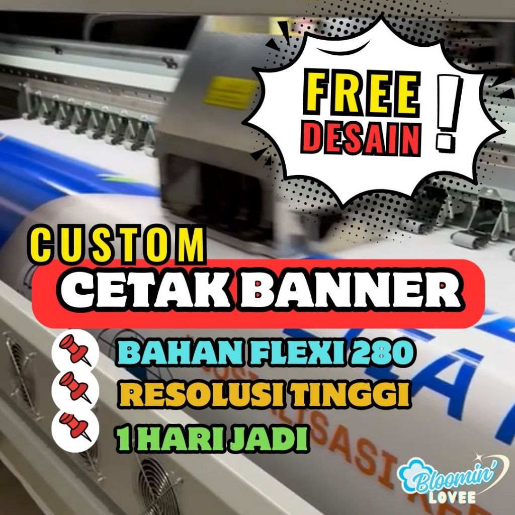 Jual FREE DESAIN Cetak Banner Spanduk Murah Berkualitas 1 Hari Jadi | Bahan Flexi 280 | Shopee ...