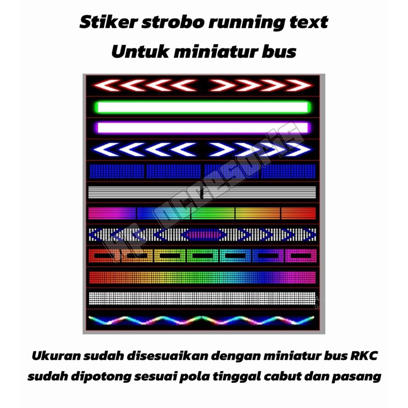 Jual Stiker strobo miniatur bus | stiker running text miniatur | Shopee ...