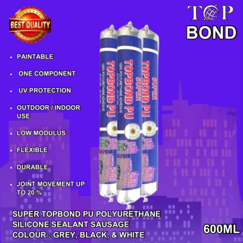 Jual Lem ACP/Lem Sosis/Lem Beton Polyurethane Super Topbond PU Silicone ...