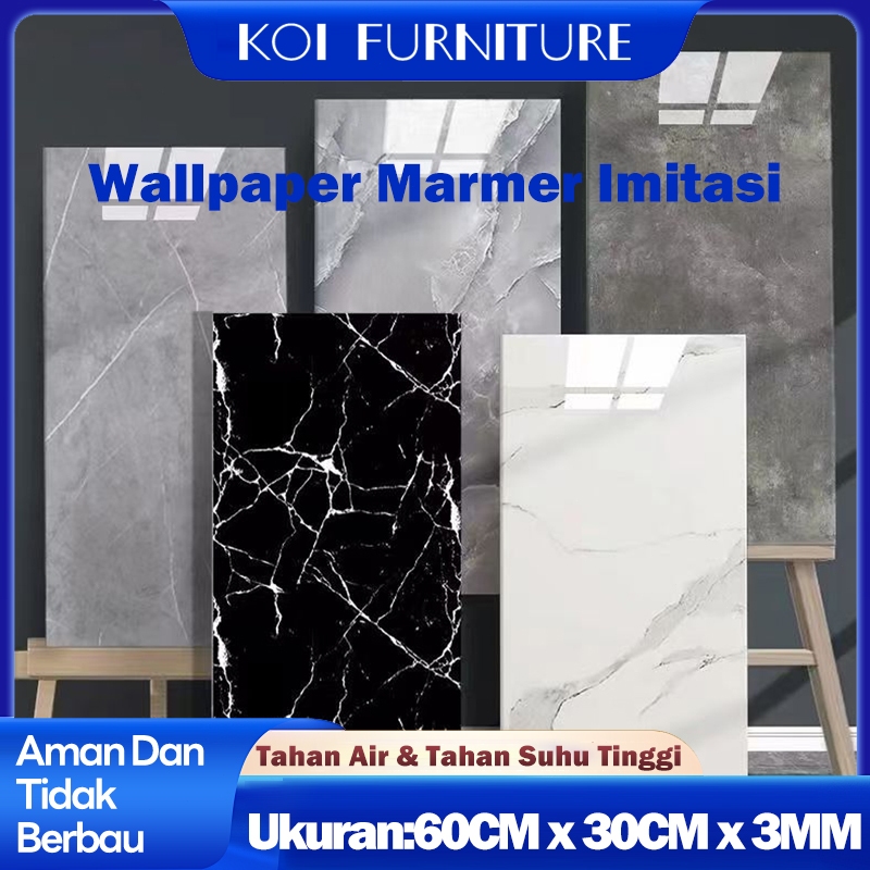Jual Wallpaper Vinyl Marmer 30x60cm / Dinding Tempel Aesthetic ...