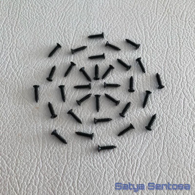 Jual Sekrup / Skrup Mini Kecil Hitam 3.5x10 mm (100 pcs) | Shopee Indonesia