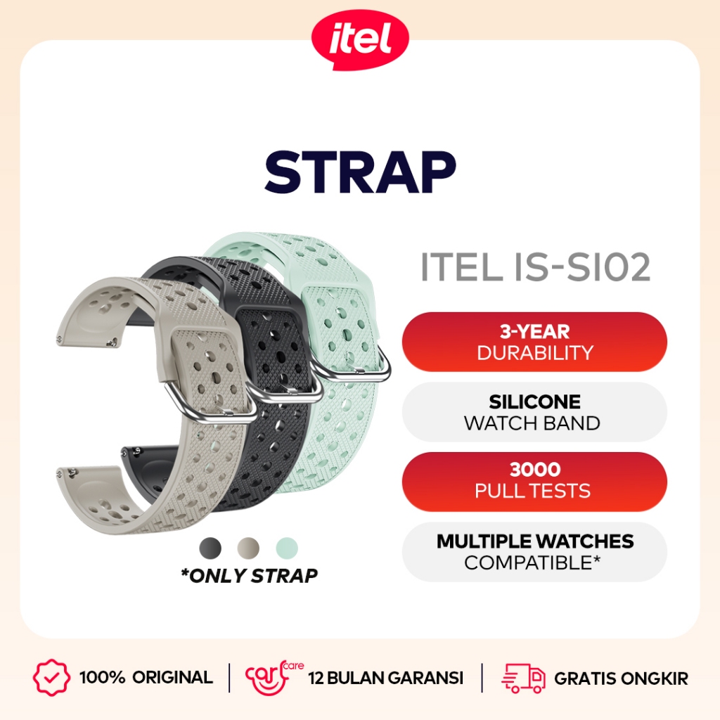 Jual Itel Watch Strap Comfortable Breathable Strap Suitable for Watches ...