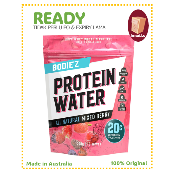 Jual Bodiez Protein Water Powder Mixed Berry 290g / Protein Water - Protein Drink Powder - 100% ...