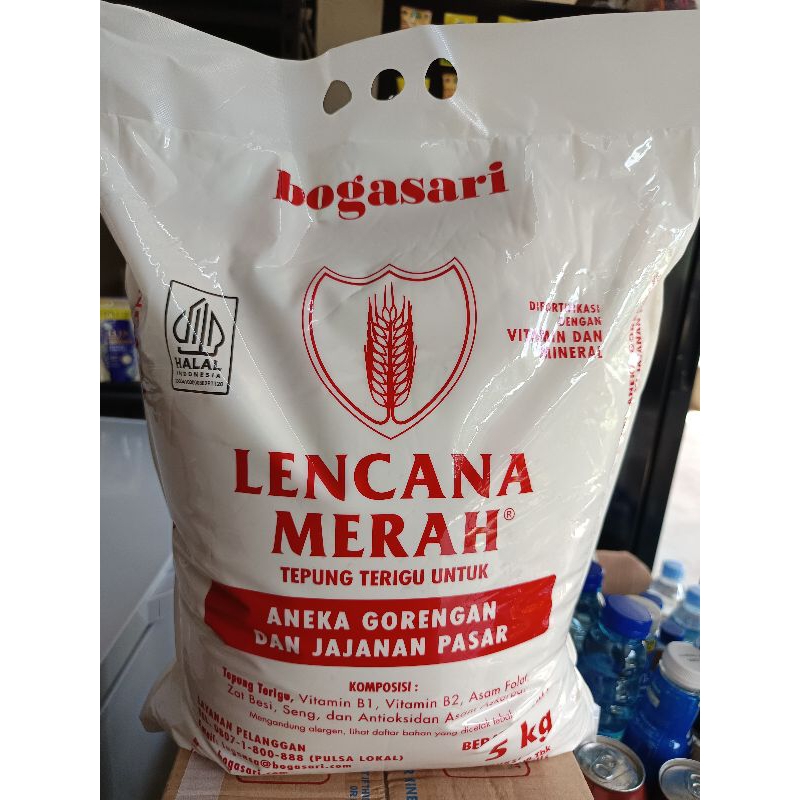 Jual TEPUNG TERIGU LENCANA MERAH KEMASAN 5 kg | Shopee Indonesia