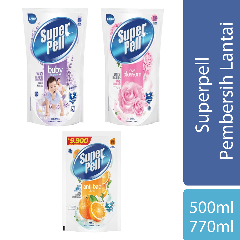 Jual Superpell Anti-Bac Citrus Disinfektan Lantai 500 ml | Superpell ...