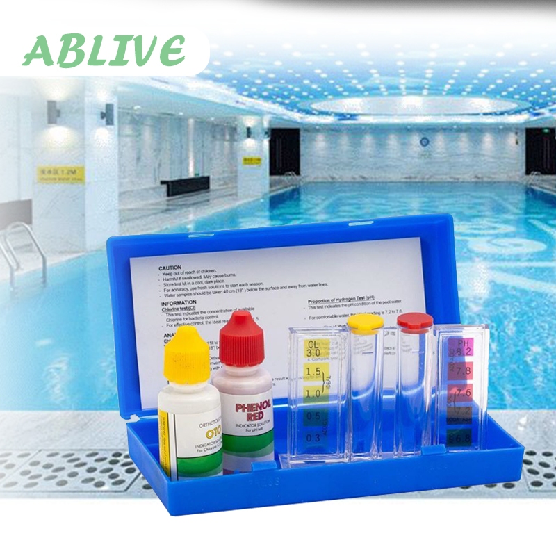 Jual Pool Test Kit Cl Ph Chlorine Hydrotool Tester Kolam Renang Refill ...