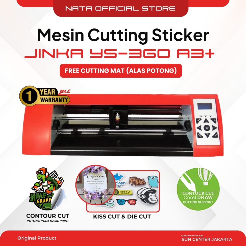 Jual Mesin Cutting Sticker Jinka YS 360 A3+ Support Cutting CorelDraw ...