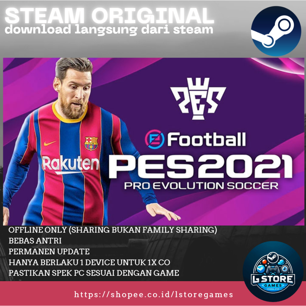 Jual eFootball PES 2021 Game PC Sharing Original Offline | Shopee Indonesia