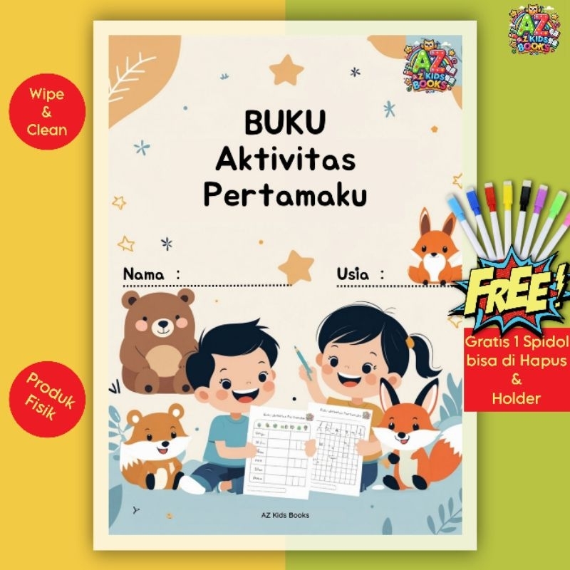 Jual Buku Aktivitas Pertamaku Worksheet anak usia 2 3 4 Tahun Pra TK ...
