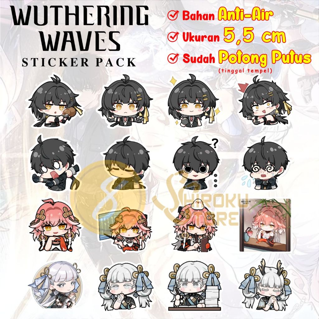 Jual Wuthering Waves Premium Sticker Pack / Set Stiker Anti-Air Anime ...