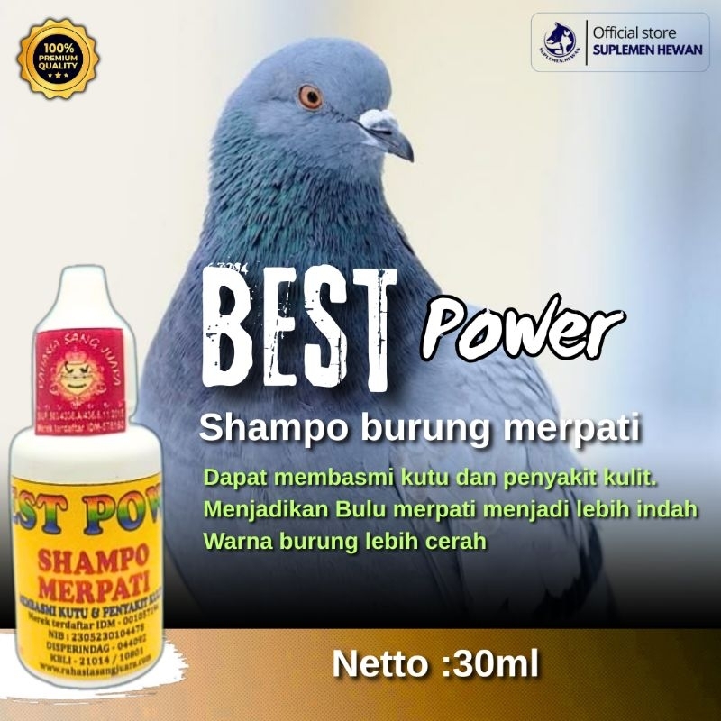 Jual Shampo Burung Merpati BEST Power 30ml - Basmi Kutu dan Penyakit ...
