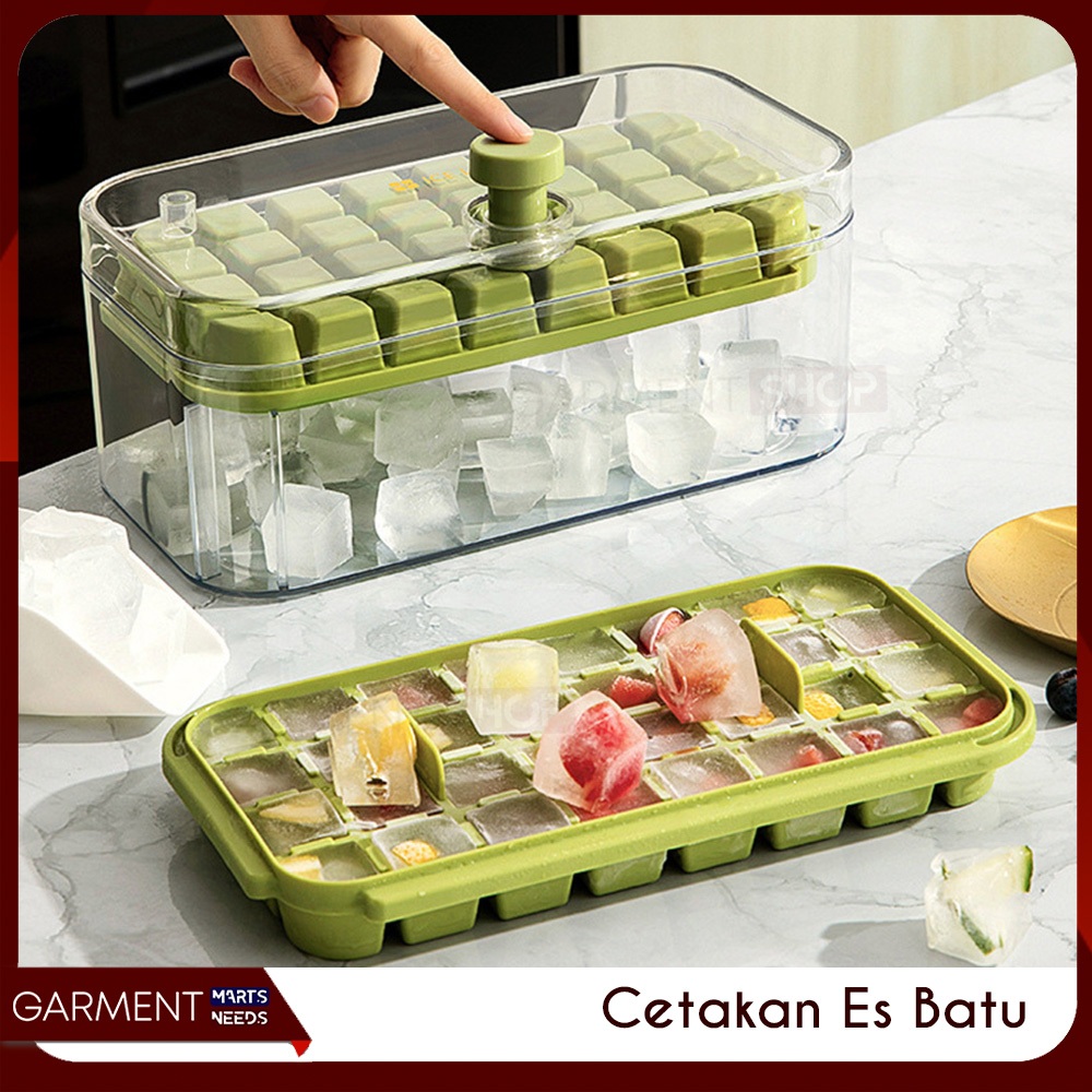 Jual Cetakan Es Batu 56 Cube Ice Tray Silicon Box Transparan Ice Maker ...