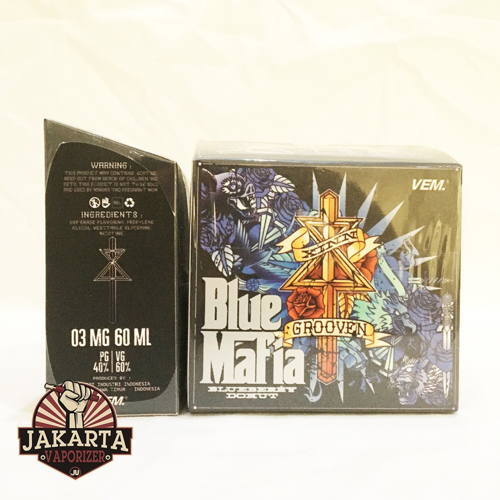 Jual GROOVEN V2 BLUE MAFIA BLUEBERRY DONUT 60ML 3MG 6MG BY RRQ XINN X ...
