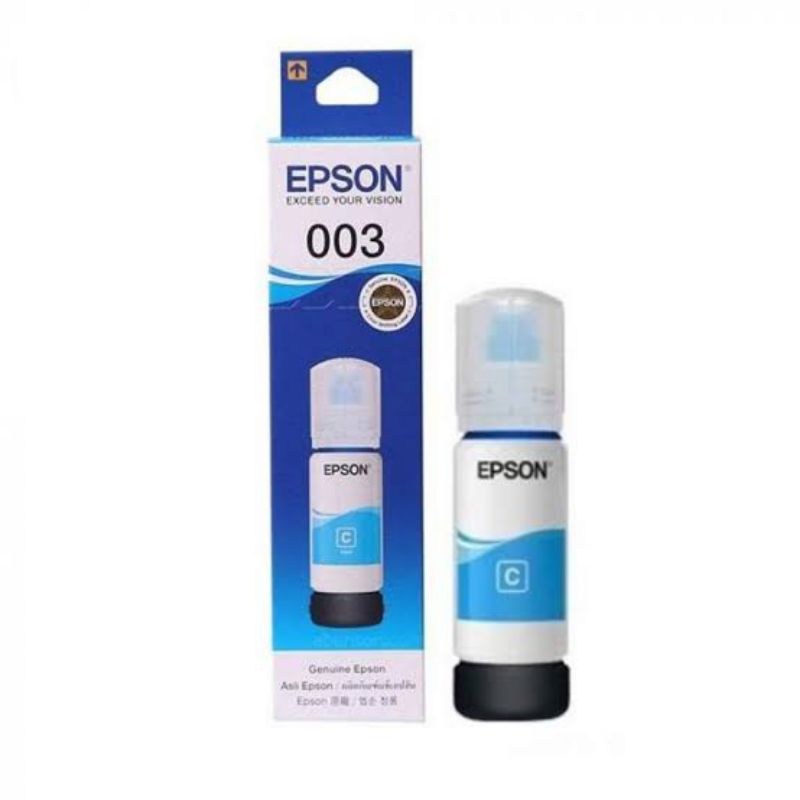 Jual Tinta Epson 003 Cyan Original L1110 L3110 | Shopee Indonesia