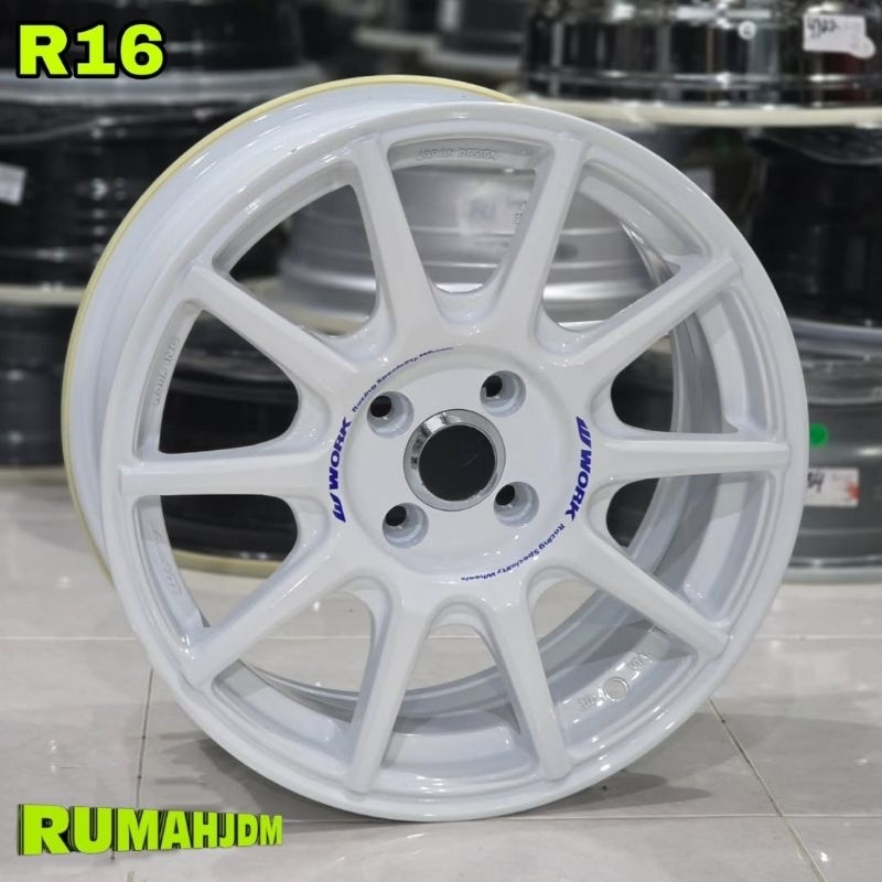 Jual velg mobil racing r16 WORK MCO LEBAR 7 ET 40 velg ring 16 untuk mobil brio jazz city freed ...