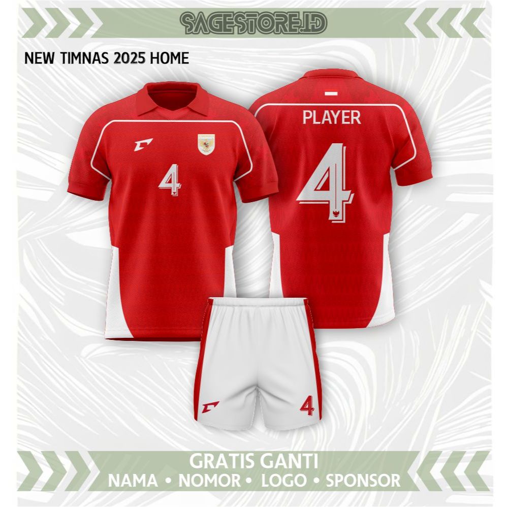 Jual Baju Jersey New Timnas 2025 Home Gratis Pasang Nama & Nomor Dryfit ...