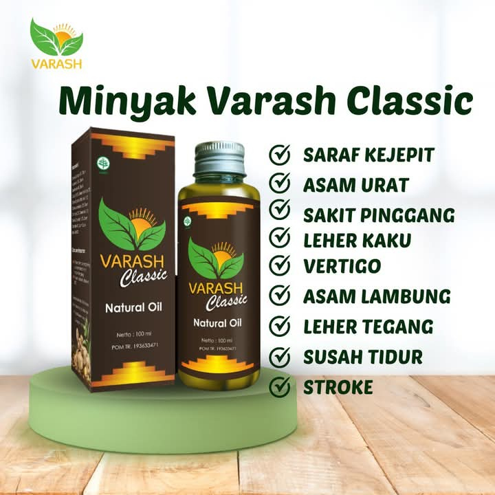 Jual MINYAK VARASH CLASSIC 100ML UNTK BENJOLAN, KISTA, AMBEIEN, STROKE - Untuk semua penyakit ...