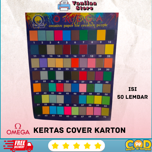 Jual Kertas Omega Cover Karton Omega Kertas sampul warna buku skripsi ...