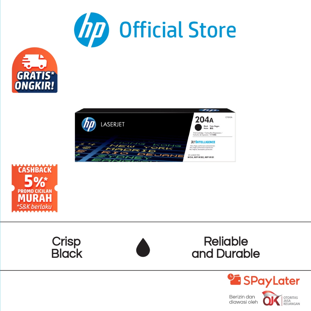 Jual Tinta HP 204A Black Original LaserJet Toner Cartridge Hitam ...