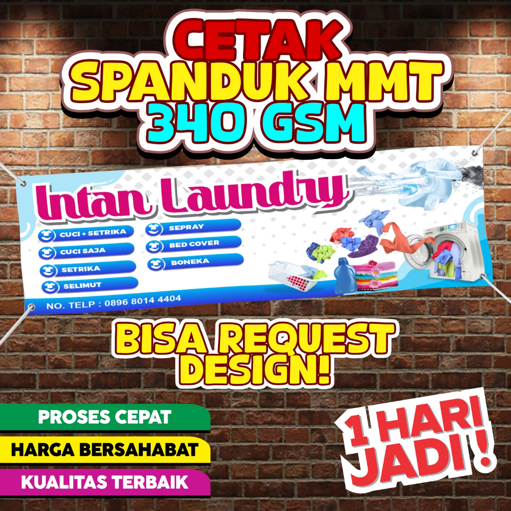 Jual CETAK SPANDUK TEBAL 340 gsm / SPANDUK MMT / MMT 1 HARI JADI / MMT JUALAN / MMT TOKO ...