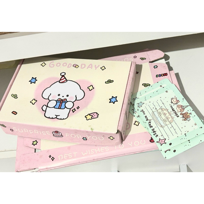 Jual BOX PACKING GIFT + KARTU UCAPAN (Ukuran sedang) | Shopee Indonesia