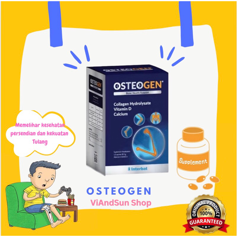 Jual Osteogen 15 Sachet per Box - Memelihara Kesehatan Tulang | Shopee ...