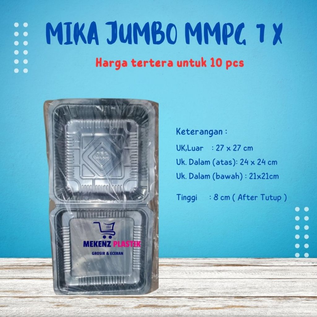 Jual 10 Pcs Mika Plastik Kotak Besar l Mika Kue Bolu Makanan | Shopee ...
