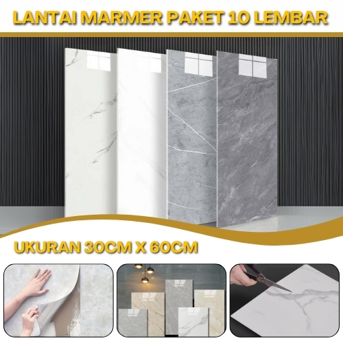 Jual Wallpaper Lantai Marmer Sticker Motif Granit Walfafer Lantai ...