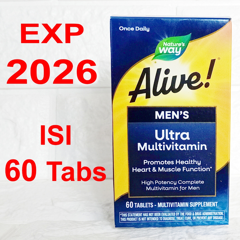 Jual Natures Way Multivitamin ALIVE Men Ultra Potency Complete 60 Tabs ...