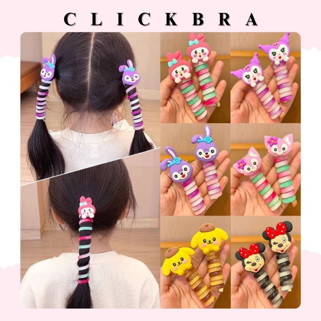 Jual CLICKBRA | IR1854 Kuncir Ikat Rambut Karet Kabel Telepon Kepang ...