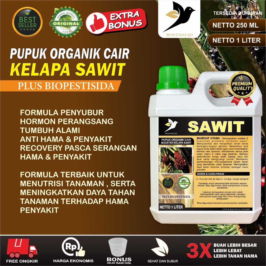 Jual Pupuk Organik Cair Sawit / Booster Kelapa Sawit / Pupuk Sawit Cair ...
