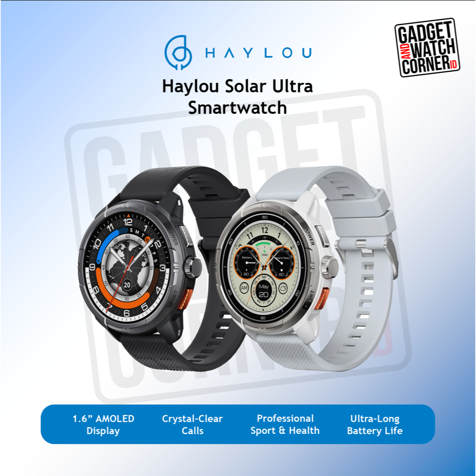 Jual Haylou Solar Ultra SmartWatch 1.6" Amoled HD BTCALL GPS BUILT IN ...