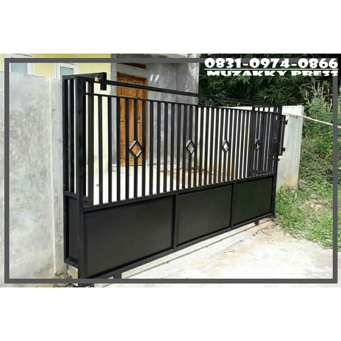 Jual FABRIKASI PINTU PAGAR BESI HOLLOW (MOTIF CUSTOM) | Shopee Indonesia
