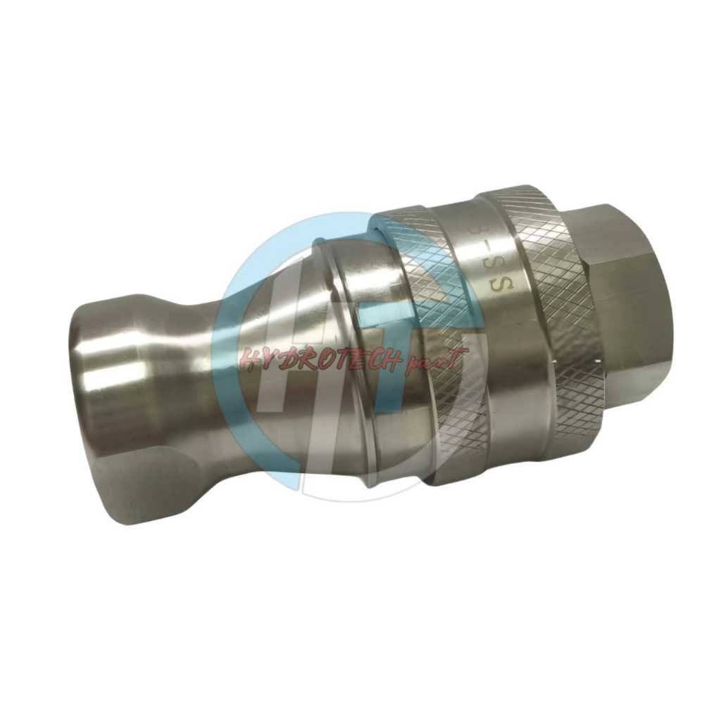 Jual 1/2" INCH HYDRAULIC QUICK COUPLER HIDROLIK STAINLESS STEEL 304 ...