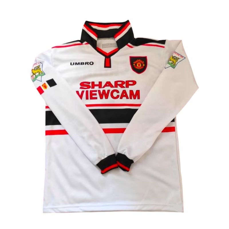 Jual Jersey Bola MU Retro 1998 Away Printing | Shopee Indonesia