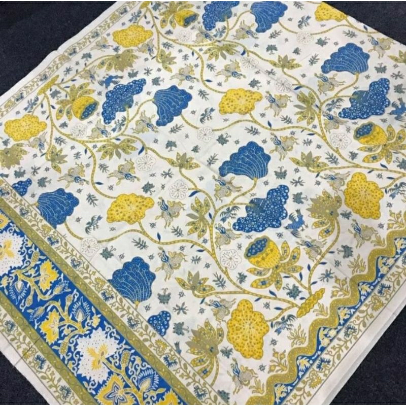 Jual (ORIGINAL) KAIN BATIK SOLO BUNGA JALAR JAMUR KUNING PUTIH GADING ...